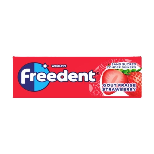 FREEDENT Classique Format de poche Goût fraise 1x10 dragées | Freedent