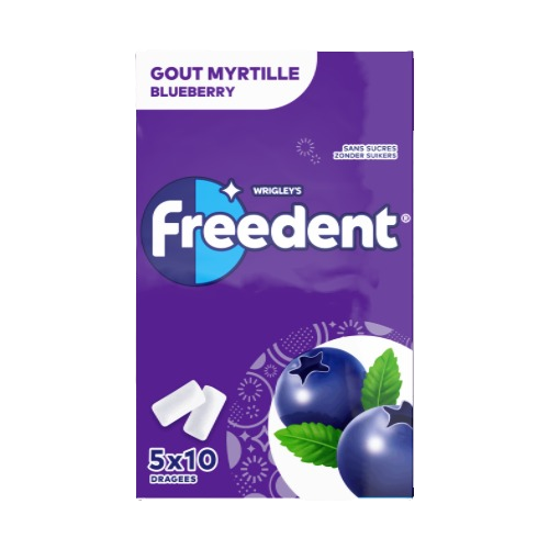 FREEDENT Classique Multipack Myrtille 5x10 dragées