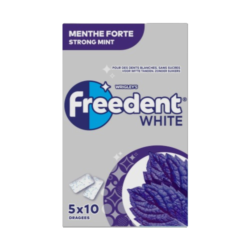 FREEDENT White Multipack Menthe forte 5x10 dragées | Freedent