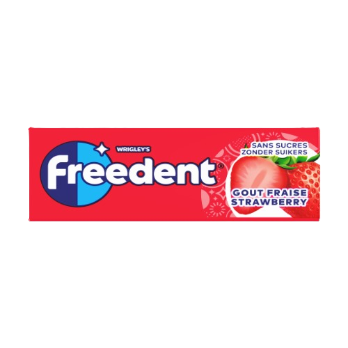 FREEDENT Classique Format de poche Goût fraise 1x10 dragées | Freedent